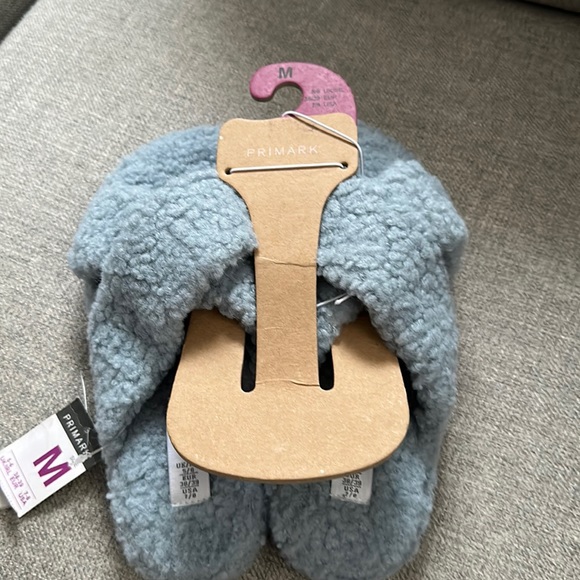 Primark | Shoes | Blue Fuzzy Slippers Shoe Size Medium 78 New | Poshmark